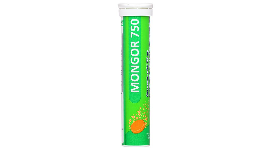 Viên sủi Mongor 750 giảm triệu chứng của thoái hóa khớp gối tuýp 20 ...