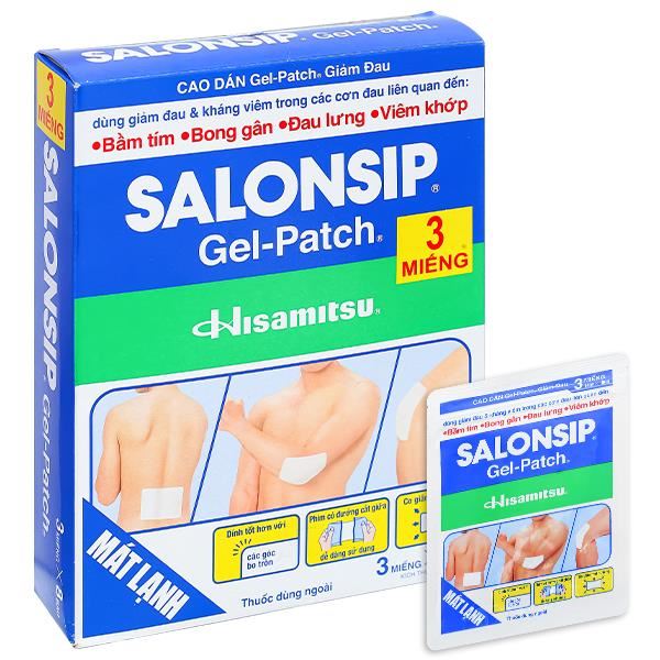 Cao dán Salonsip Gel-Patch (14cm x 10cm) giảm đau, kháng viêm cơ khớp ...