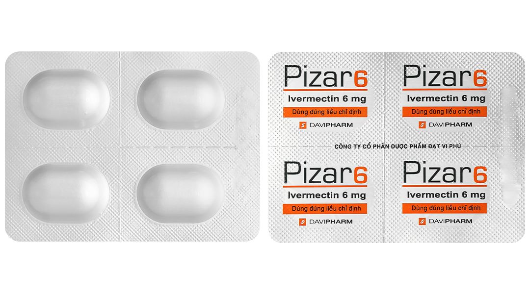 Thuốc Pizar 6 trị giun chỉ, giun lươn (1 vỉ x 4 viên) - 03/2026 ...