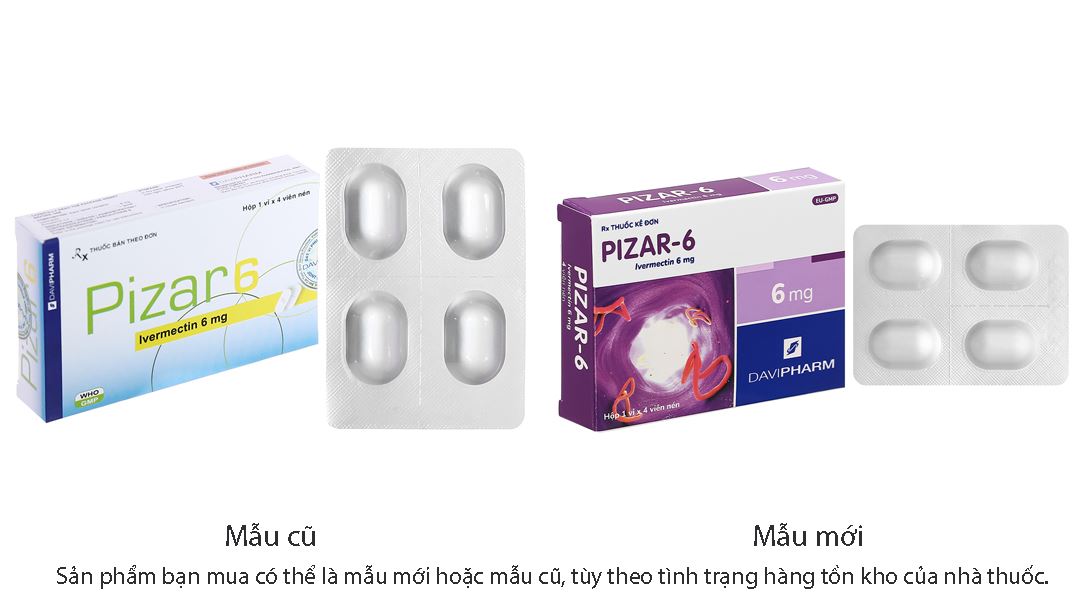 Thuốc Pizar 6 trị giun chỉ, giun lươn (1 vỉ x 4 viên) - 03/2026 ...