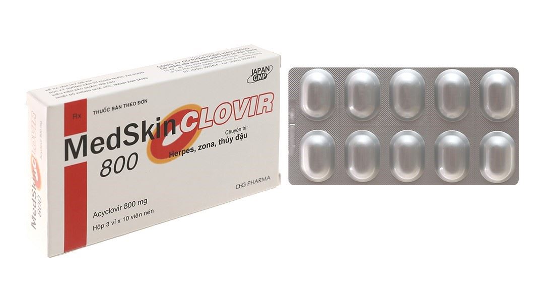 Medskin Clovir 800 thuốc trị và ngừa virus (3 vỉ x 10 viên) - 12/2025 ...