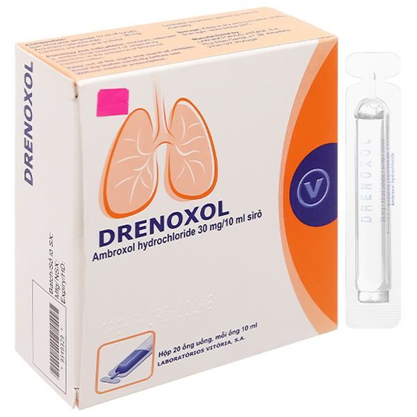 Siro Drenoxol 30mg/10ml trị rối loạn tiết dịch hô hấp (20 ống x 10ml ...