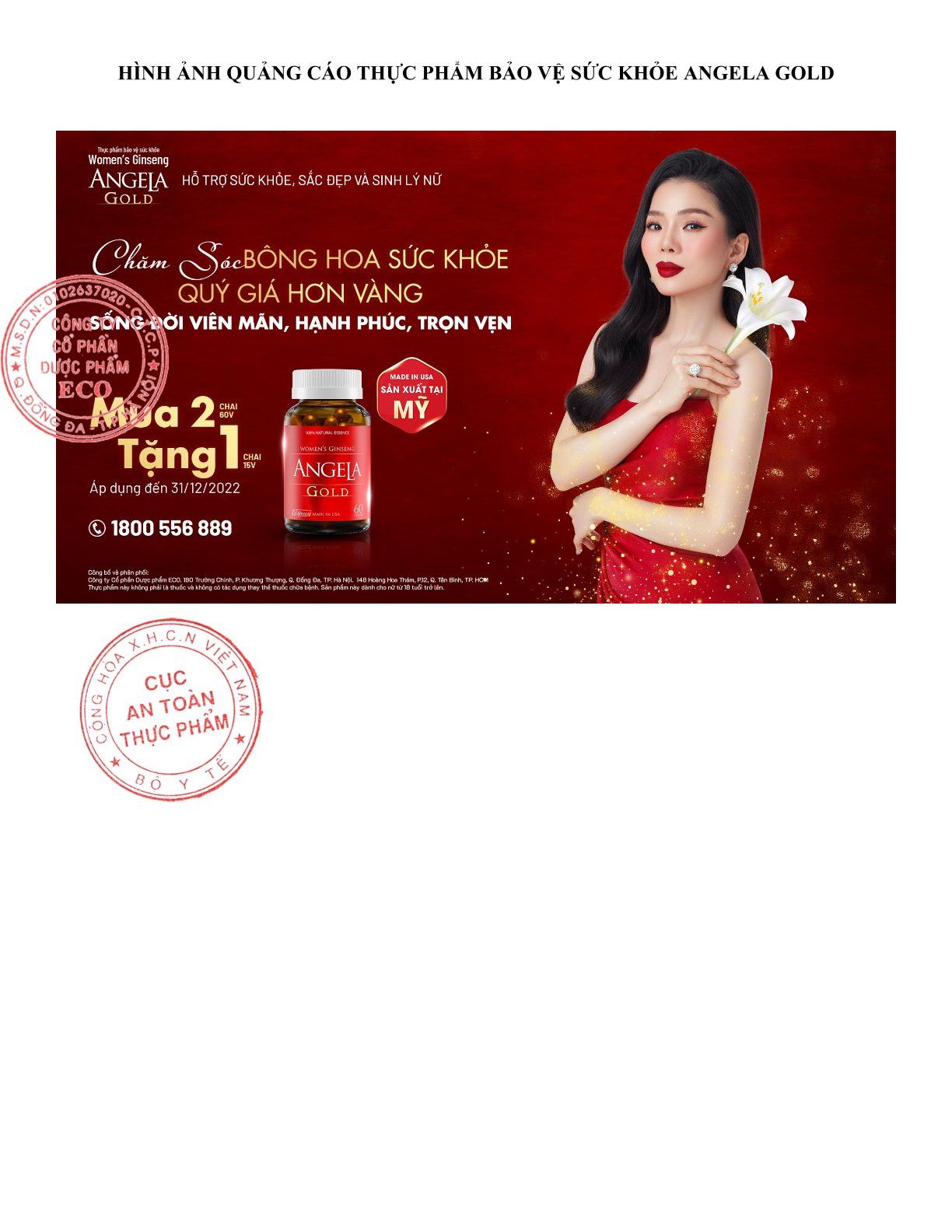 Angela Gold chai 30 viên - 12/2025 | nhathuocankhang.com