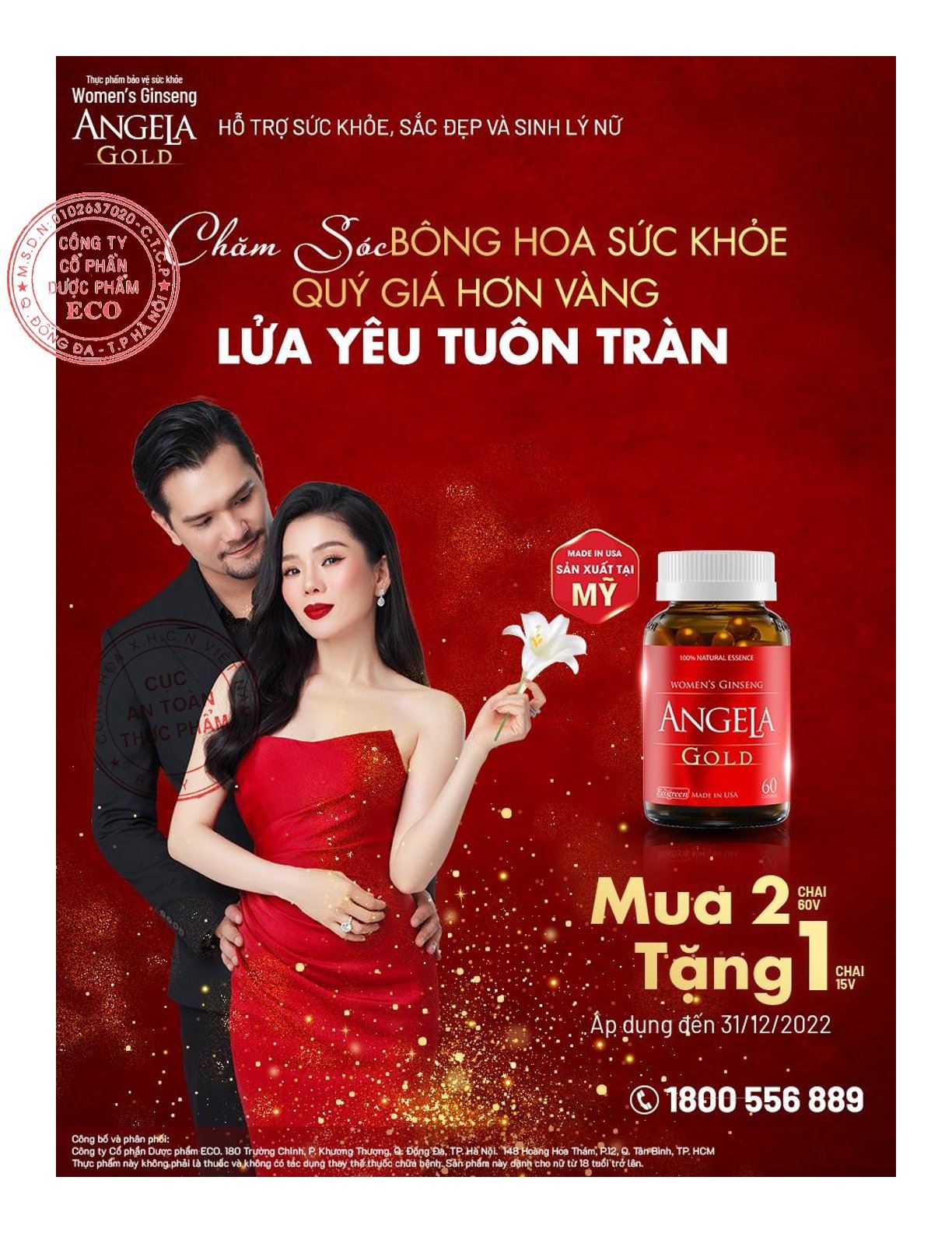 Angela Gold chai 30 viên - 12/2025 | nhathuocankhang.com