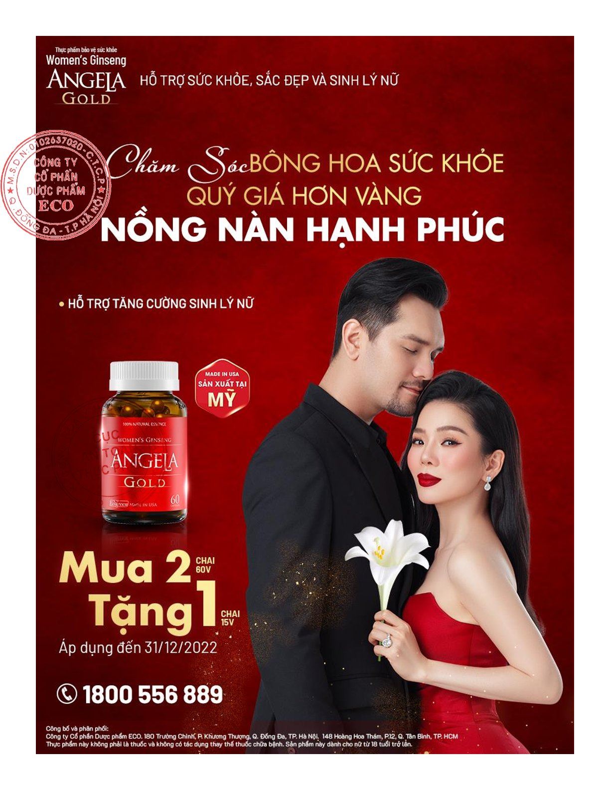 Angela Gold chai 30 viên - 12/2025 | nhathuocankhang.com