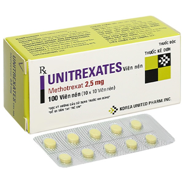Hemetrex 2,5mg điều trị các bệnh ung thư, vảy nến, viêm khớp dạng thấp ...