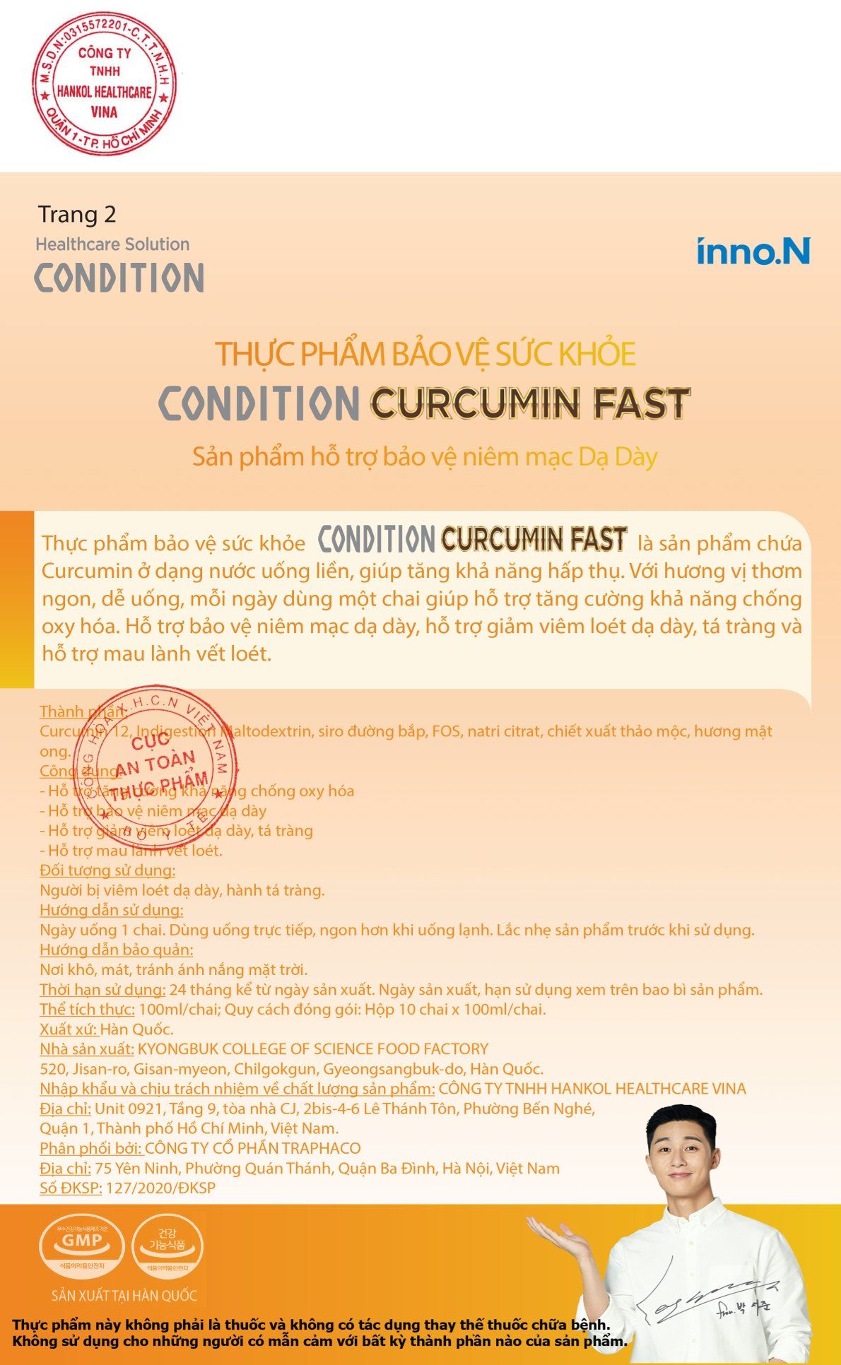 Condition Curcumin Fast hộp 10 chai x 100ml - 12/2025 | nhathuocankhang.com
