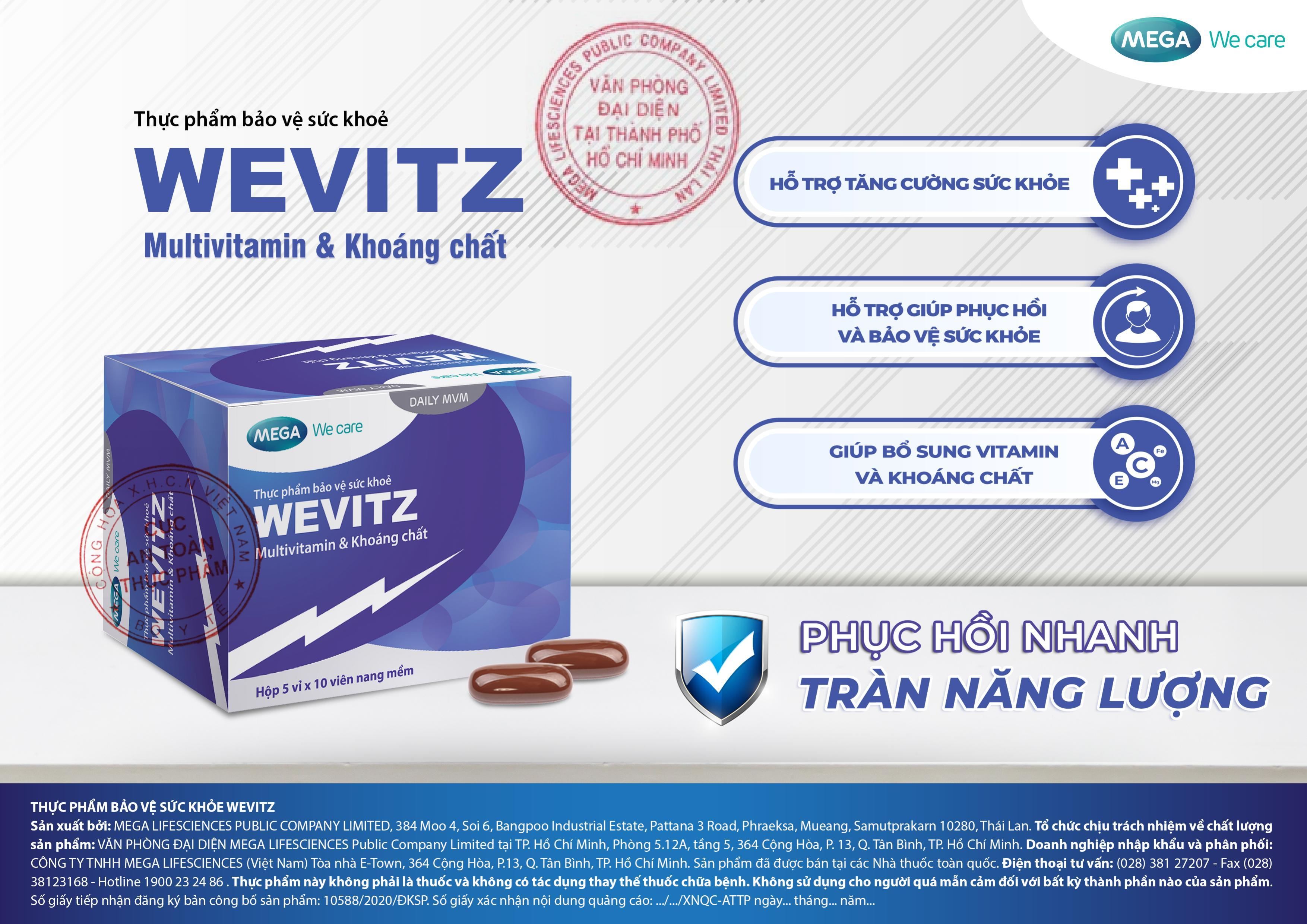 Mega We Care Wevitz hộp 50 viên - 09/2025 | nhathuocankhang.com