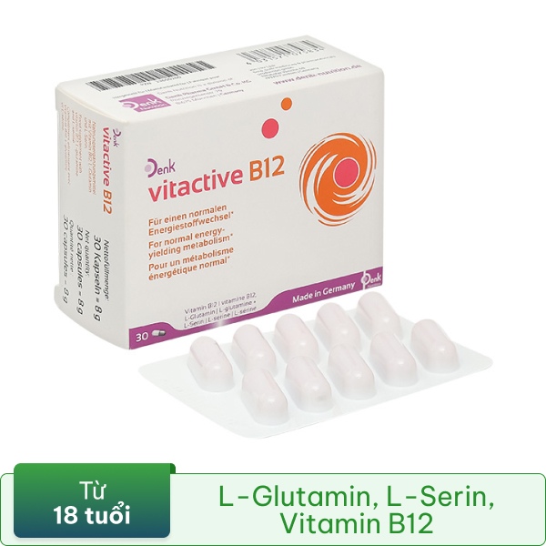 Thực phẩm bảo vệ sức khỏe Vitactive B12 Denk hộp 30 viên - 09/2025 ...