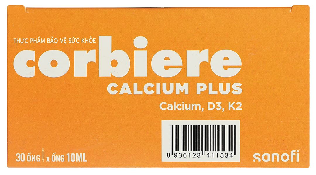 Thực phẩm bảo vệ sức khỏe Corbiere Calcium Plus hộp 30 ống x 10ml - 01/ ...