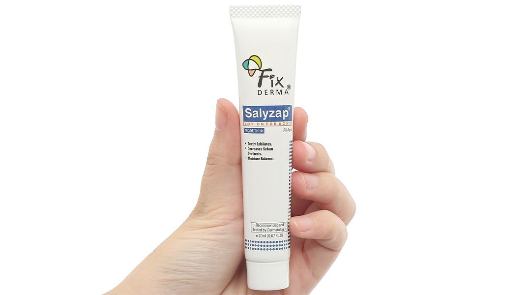 Lotion giảm mụn ban đêm Fixderma Salyzap ngăn ngừa sự hình thành nhân ...