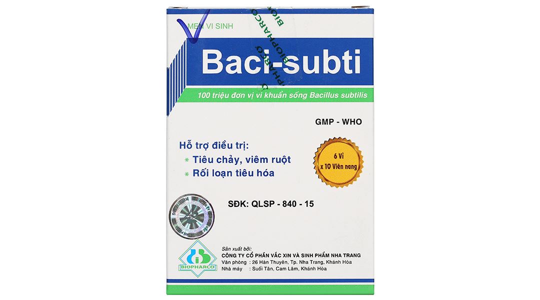 Baci-subti hỗ trợ điều trị tiêu chảy, viêm ruột, rối loạn tiêu hóa (6 ...