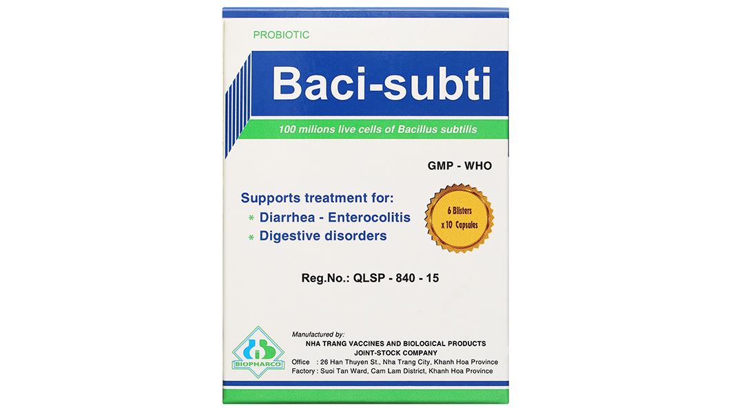 Baci-subti hỗ trợ điều trị tiêu chảy, viêm ruột, rối loạn tiêu hóa (6 ...