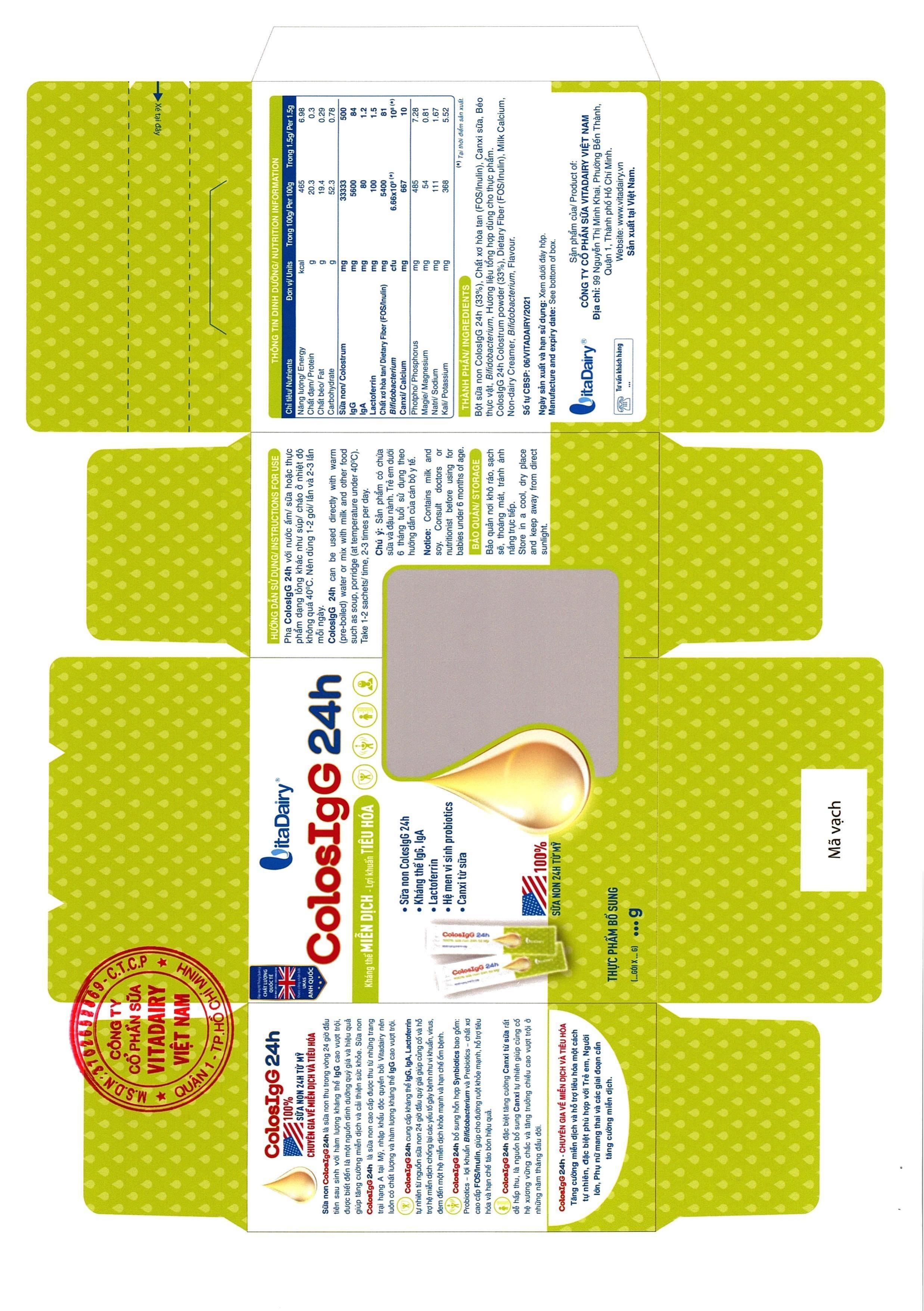 Sữa Non Colosigg 24h 90g Hộp 60 Gói - 02/2026 | nhathuocankhang.com