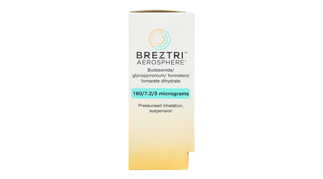 Thuốc xịt Breztri Aerosphere 160/7.2/5mcg điều trị bệnh phổi tắc nghẽn mạn tính chai 120 liều ...