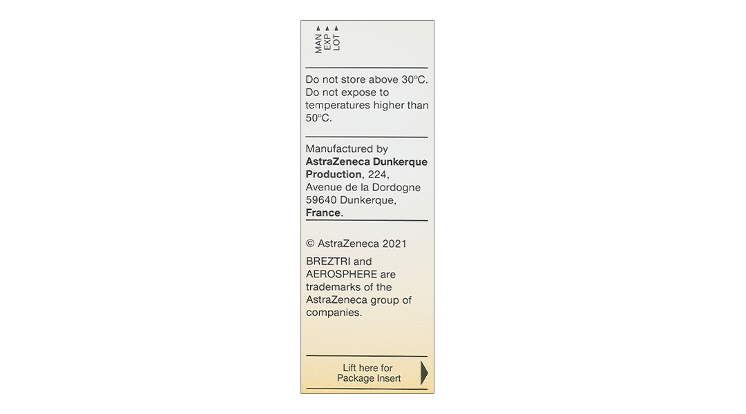 Thuốc xịt Breztri Aerosphere 160/7.2/5mcg điều trị bệnh phổi tắc nghẽn ...