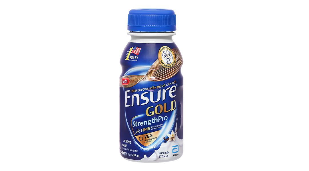 Sữa bột pha sẵn Ensure Gold Vigor bổ sung dinh dưỡng hương vani (6 chai ...