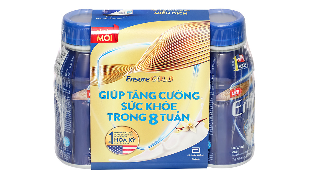 Sữa bột pha sẵn Ensure Gold Vigor bổ sung dinh dưỡng hương vani (6 chai ...