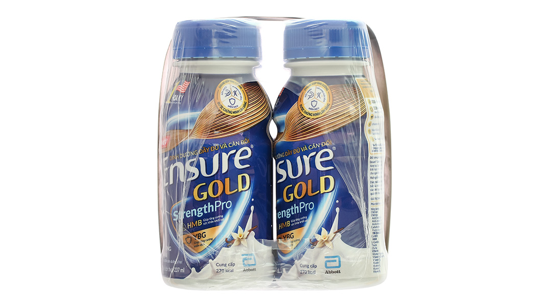 Sữa bột pha sẵn Ensure Gold Vigor bổ sung dinh dưỡng hương vani (6 chai ...