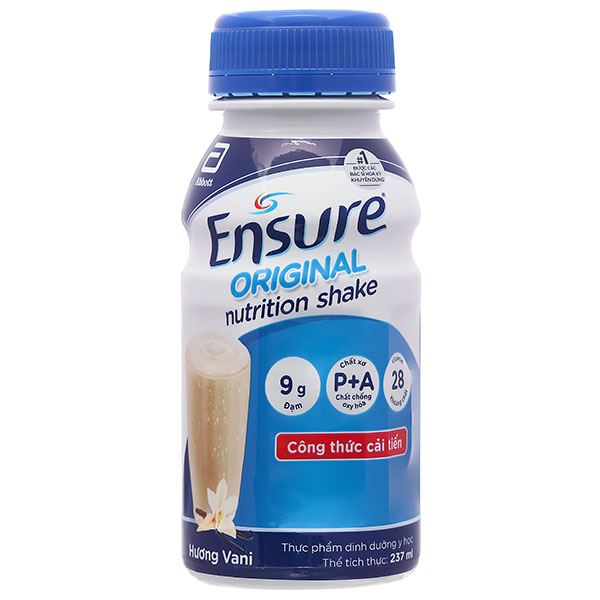 Sữa bột pha sẵn Ensure Original bổ sung dinh dưỡng đầy đủ hương vani (6 ...