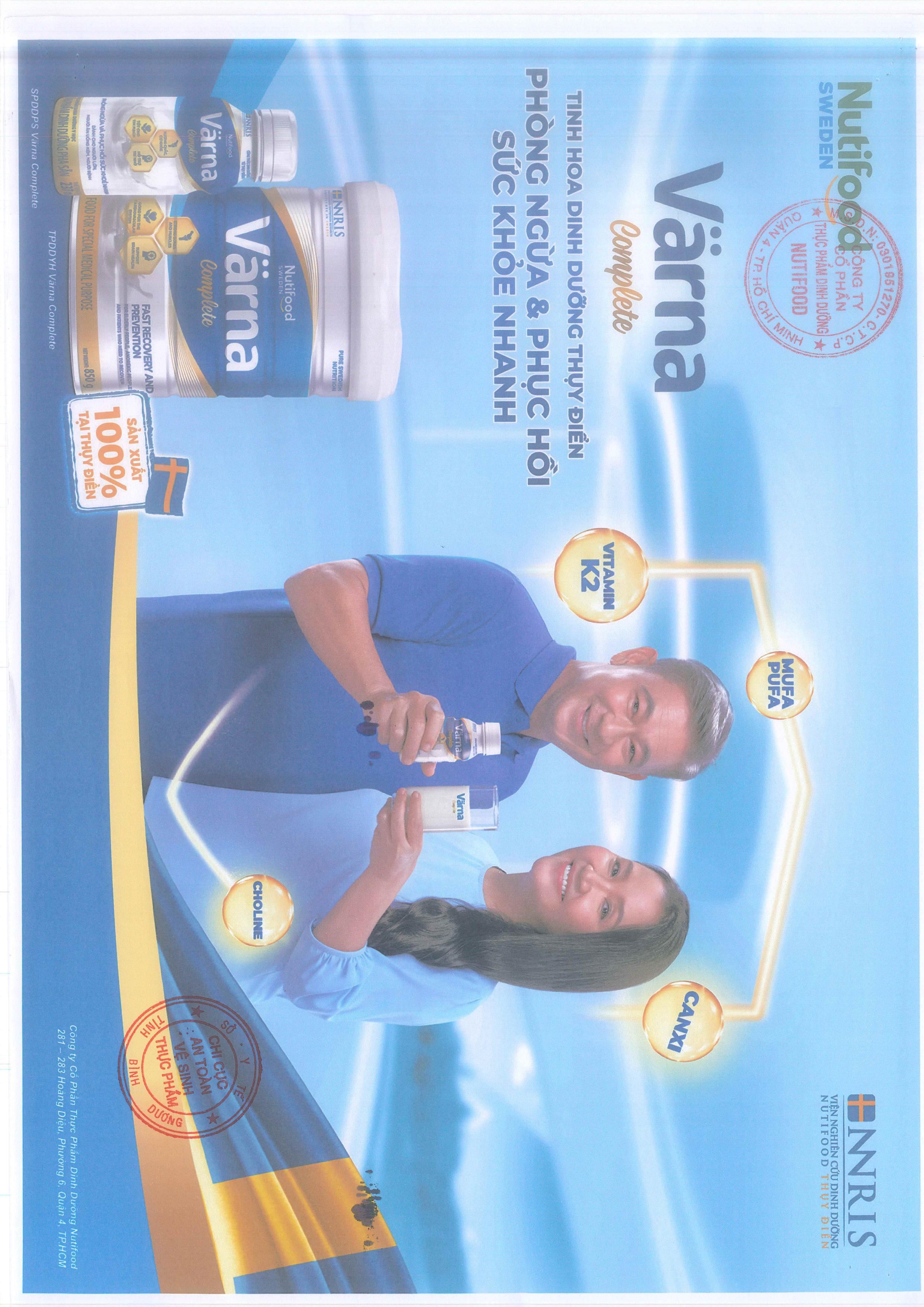 Sữa bột Dinh Dưỡng y Học Varna Complete Lon 850g - 05/2026 ...