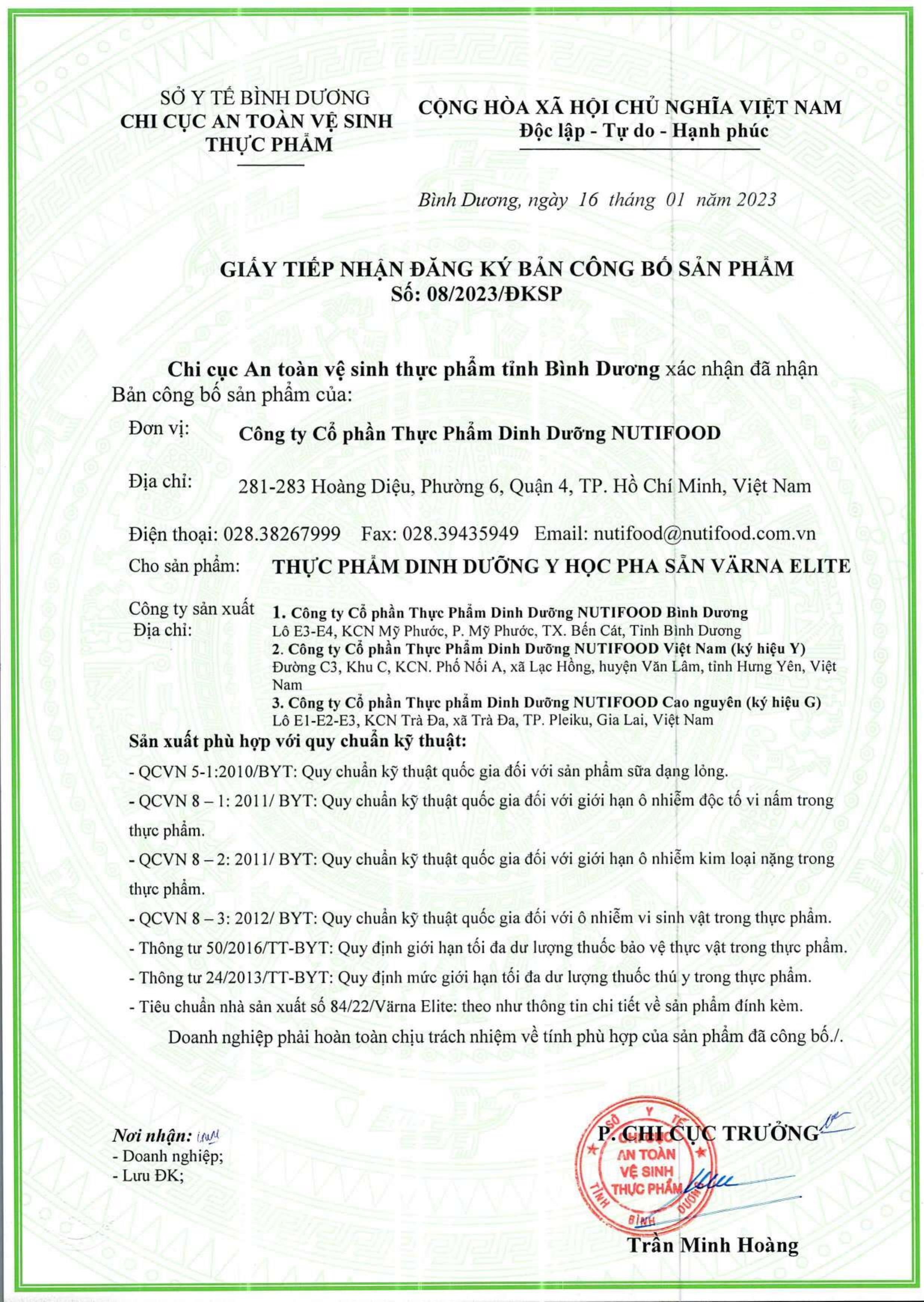 Sữa Nước Dinh Dưỡng Varna Elite Chai 237ml - 04/2026 | nhathuocankhang.com