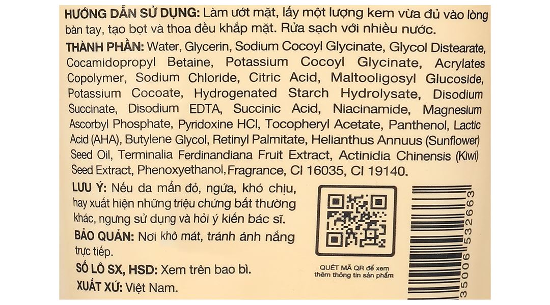 Kem rửa mặt Acnes Vitamin sáng da, mờ sẹo thâm tuýp 100g - 01/2026 ...