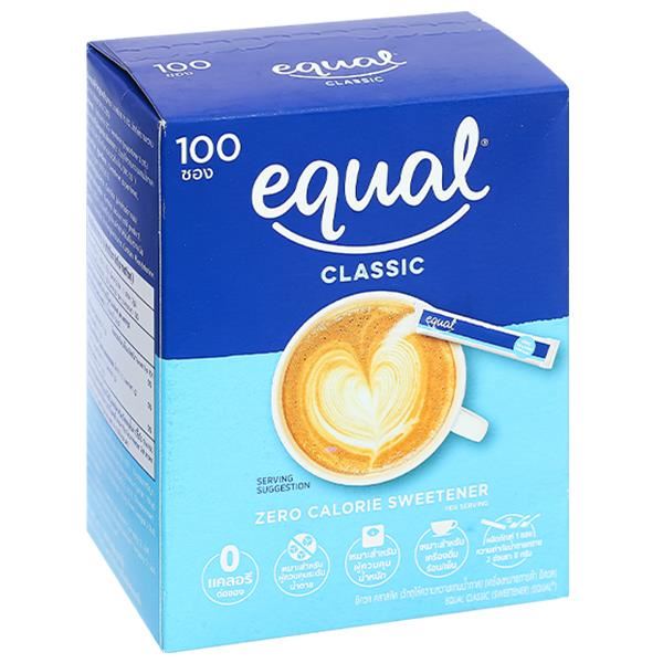 Đường Ăn Kiêng Equal Classic Zero Calorie Sweetener hộp 100 gói x 1g ...