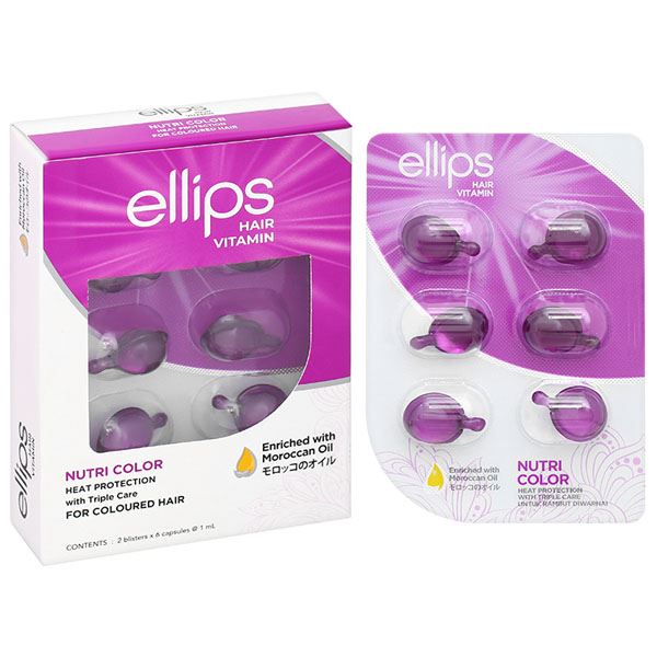 Serum dưỡng tóc Ellips Hair Vitamin dành cho tóc nhuộm hộp 12 viên - 10 ...
