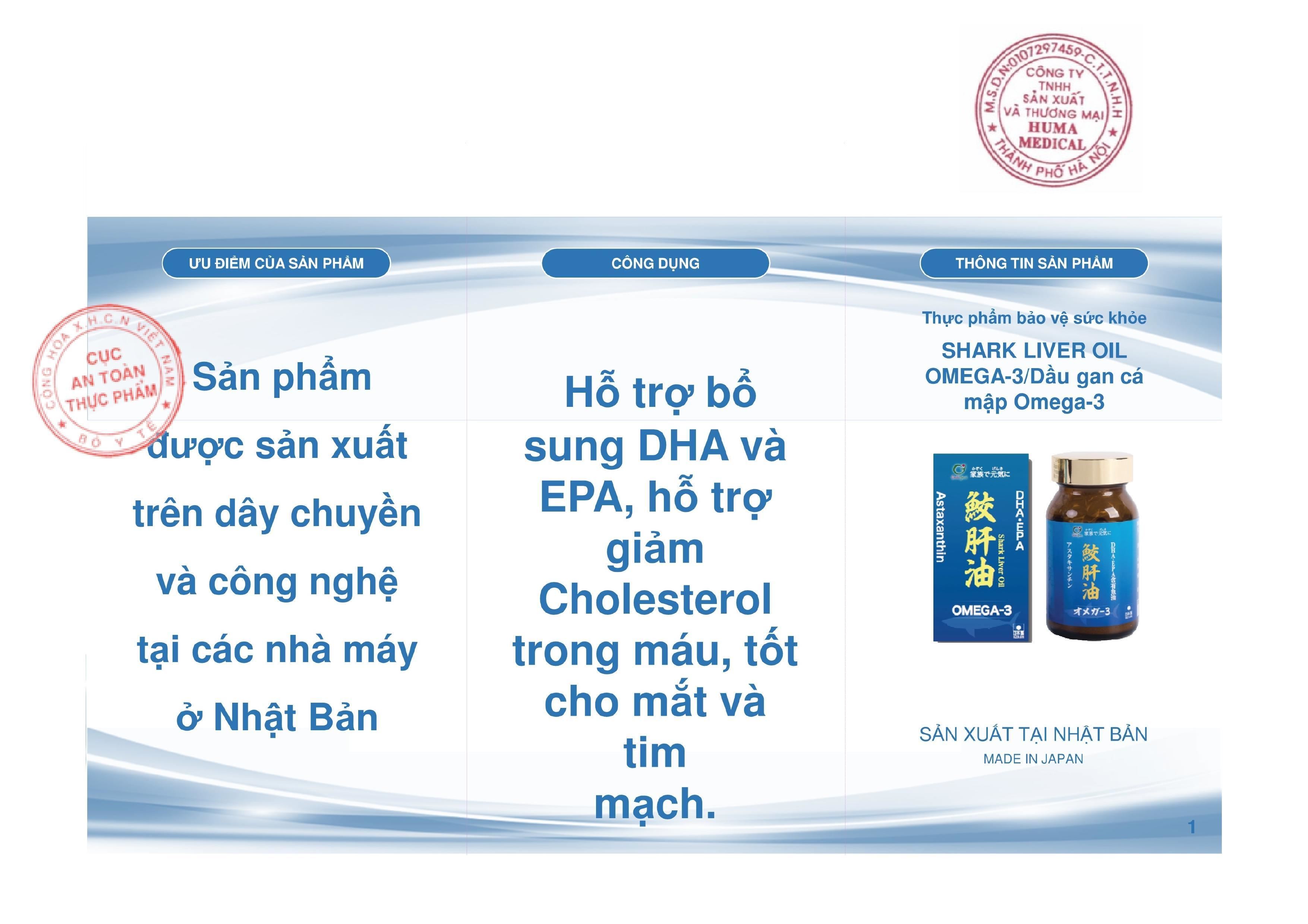 Thực phẩm bảo vệ sức khỏe Genki Fami Shark Liver Oil Omega 3 lọ 90 viên ...