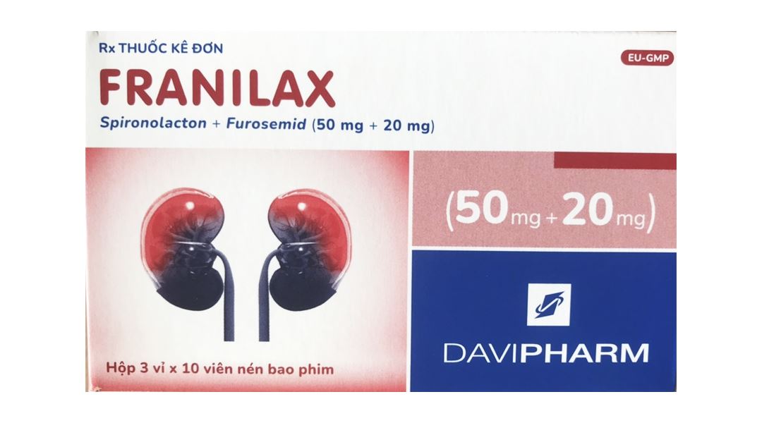 Franilax trị phù, tăng huyết áp (3 vỉ x 10 viên) - 08/2025 ...