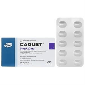 Caduet 5mg/10mg trị tăng huyết áp, rối loạn lipid máu (3 vỉ x 10 viên ...