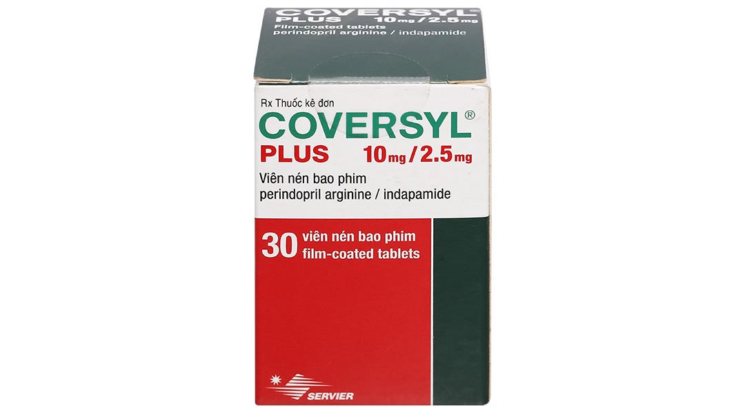 Thuốc Coversyl Plus 10mg/2.5mg trị tăng huyết áp (30 viên) - 08/2025 | nhathuocankhang.com