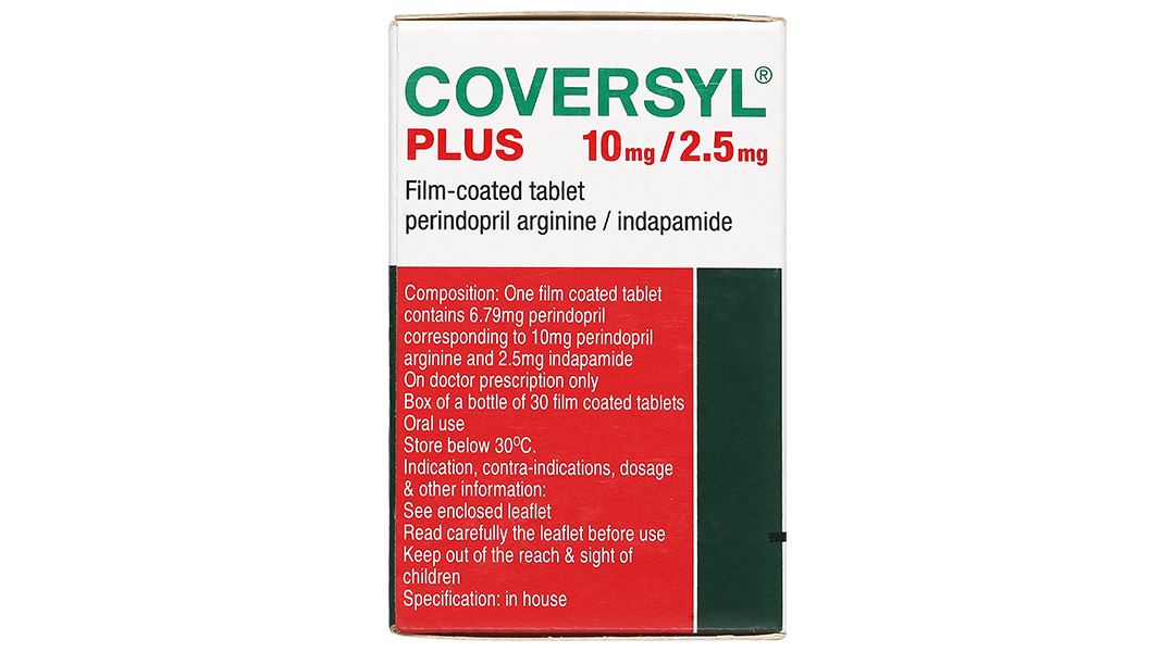 Thuốc Coversyl Plus 10mg/2.5mg trị tăng huyết áp (30 viên) - 08/2025 ...