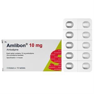 Amlibon 10mg trị tăng huyết áp, đau thắt ngực (3 vỉ x 10 viên) - 02/ ...