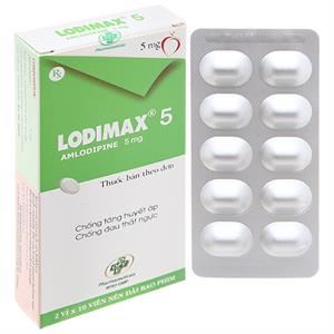 Amlor 5mg trị tăng huyết áp, bệnh mạch vành, đau thắt ngực (3 vỉ x 10 ...