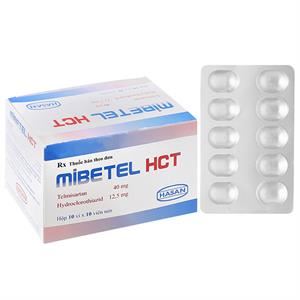 Mibetel HCT 40mg/12.5mg trị tăng huyết áp (10 vỉ x 10 viên) - 02/2025 ...