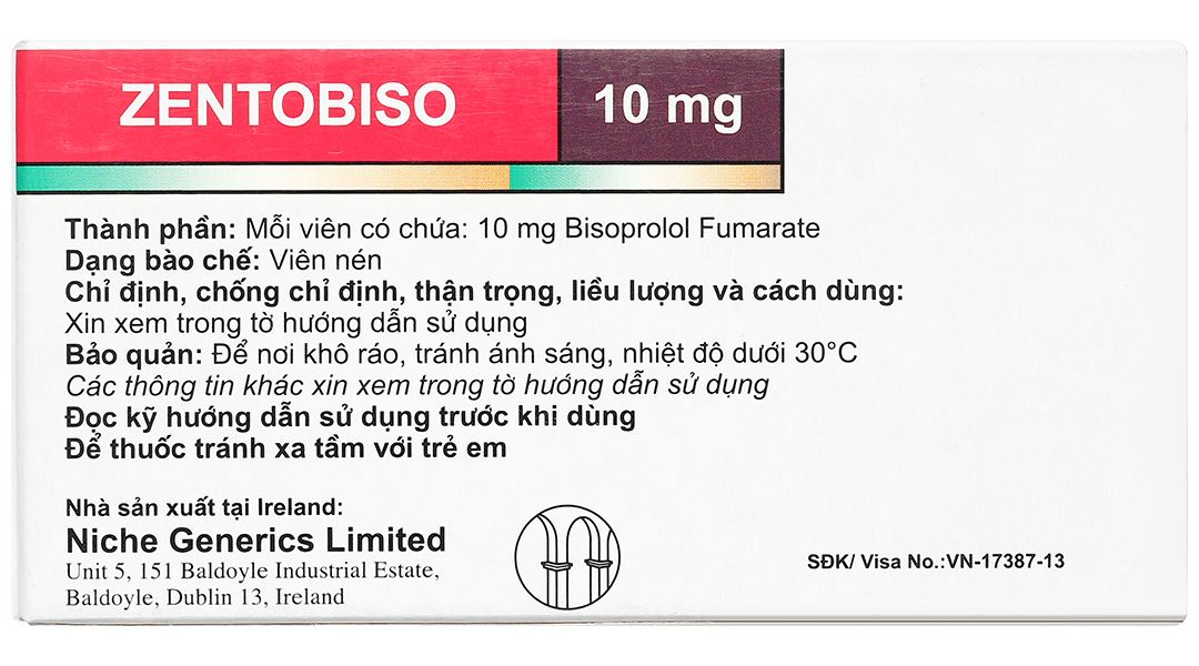 Thuốc Zentobiso 10mg trị suy tim mãn tính ổn định - 09/2025 ...