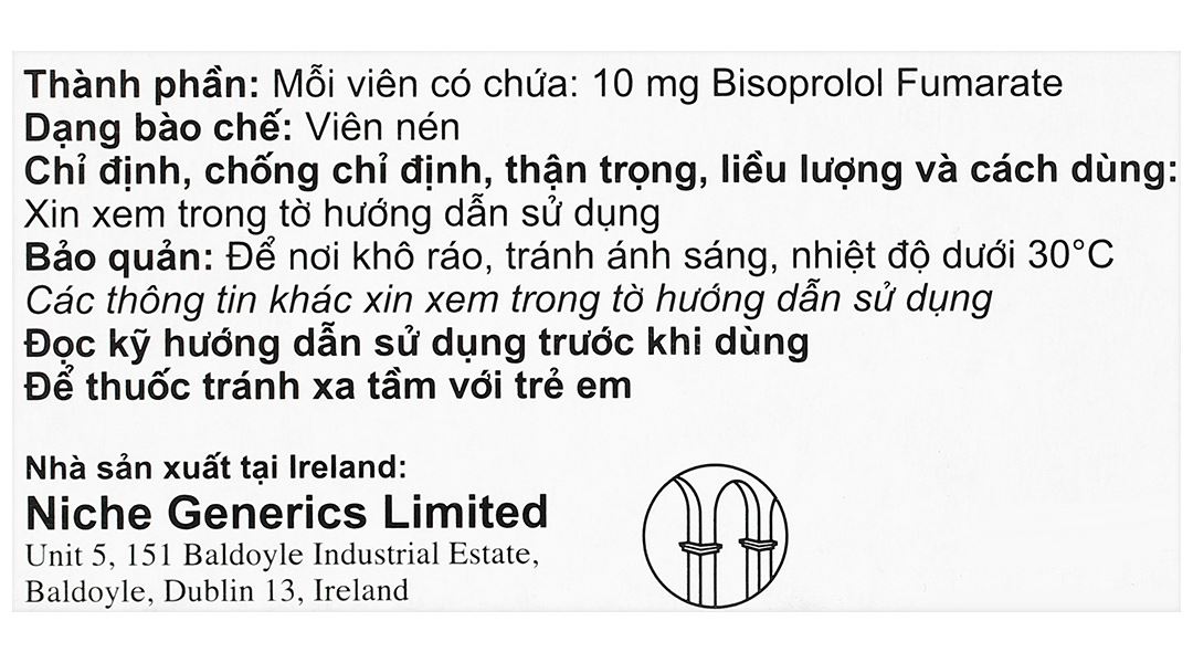 Thuốc Zentobiso 10mg trị suy tim mãn tính ổn định - 09/2025 ...