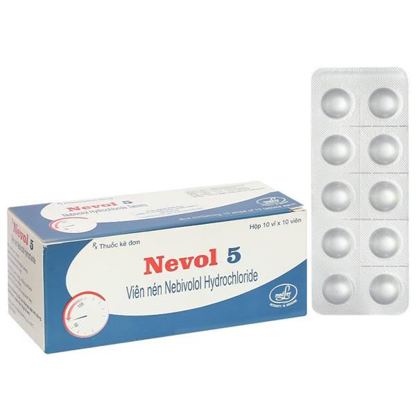 Nevol 2.5 điều trị tăng huyết áp vô căn, suy tim mạn tính (10 vỉ x 10 ...