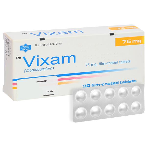 Vixam 75 mg phòng huyết khối động mạch (3 vỉ x 10 viên) - 09/2024 ...