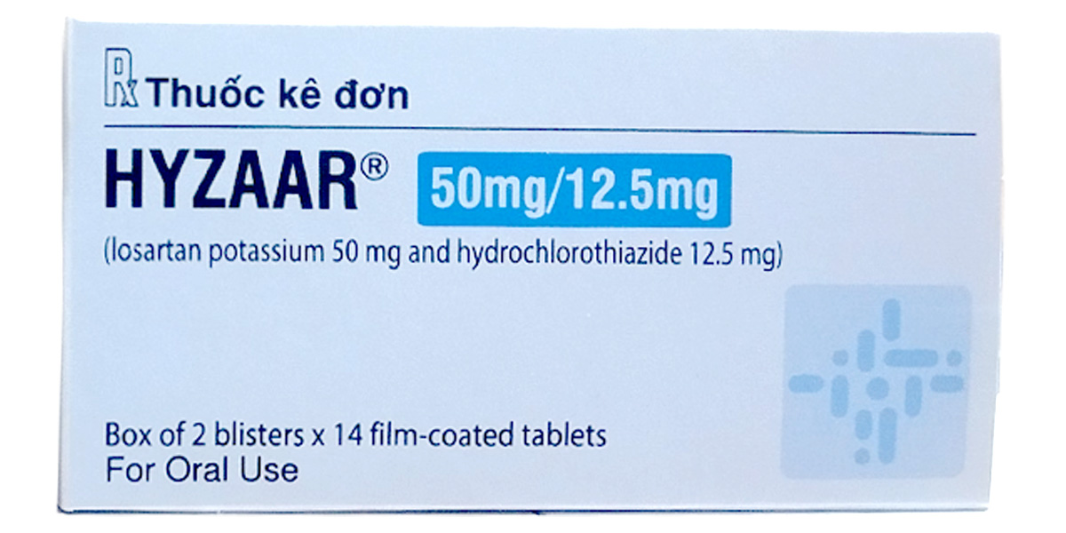Hyzaar 50/12.5mg trị tăng huyết áp (2 vỉ x 14 viên) - 09/2024 ...