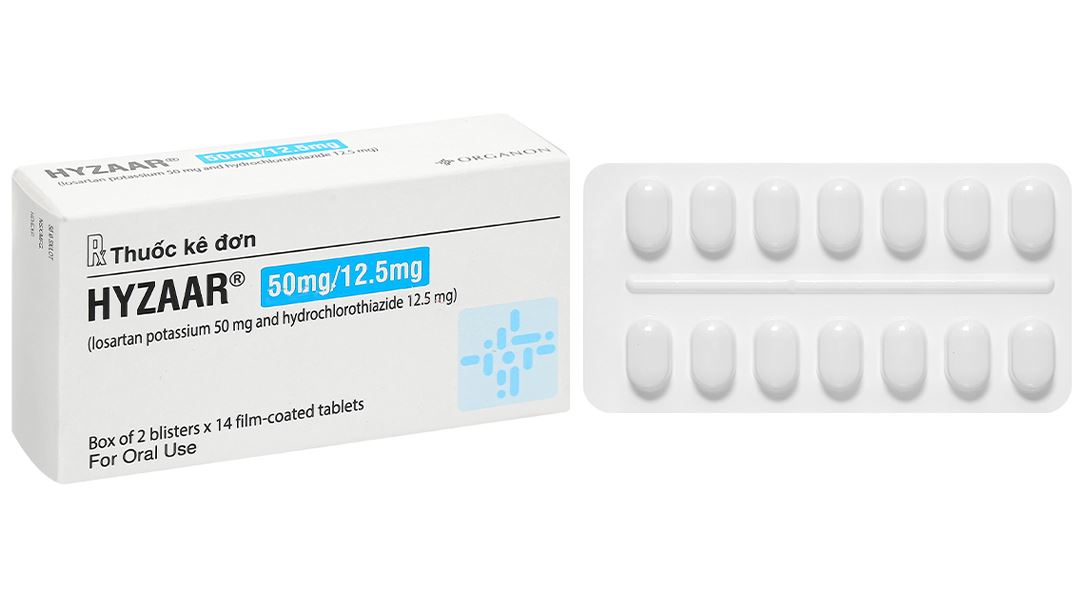 Hyzaar 50/12.5mg trị tăng huyết áp (2 vỉ x 14 viên) - 08/2025 ...