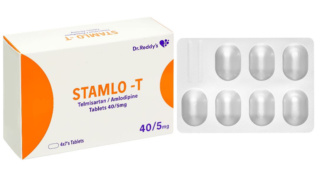 Stamlo-T 40/5mg điều trị tăng huyết áp vô căn (4 vỉ x 7 viên) - 10/2025 ...