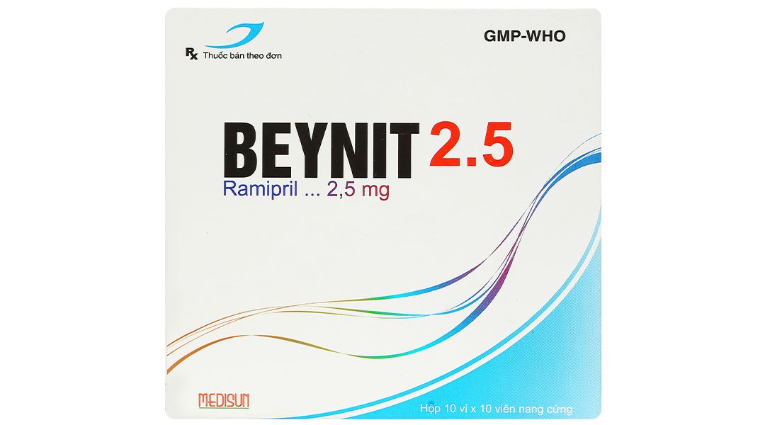 Beynit 2.5 điều trị tăng huyết áp, suy tim sung huyết (10 vỉ x 10 viên ...