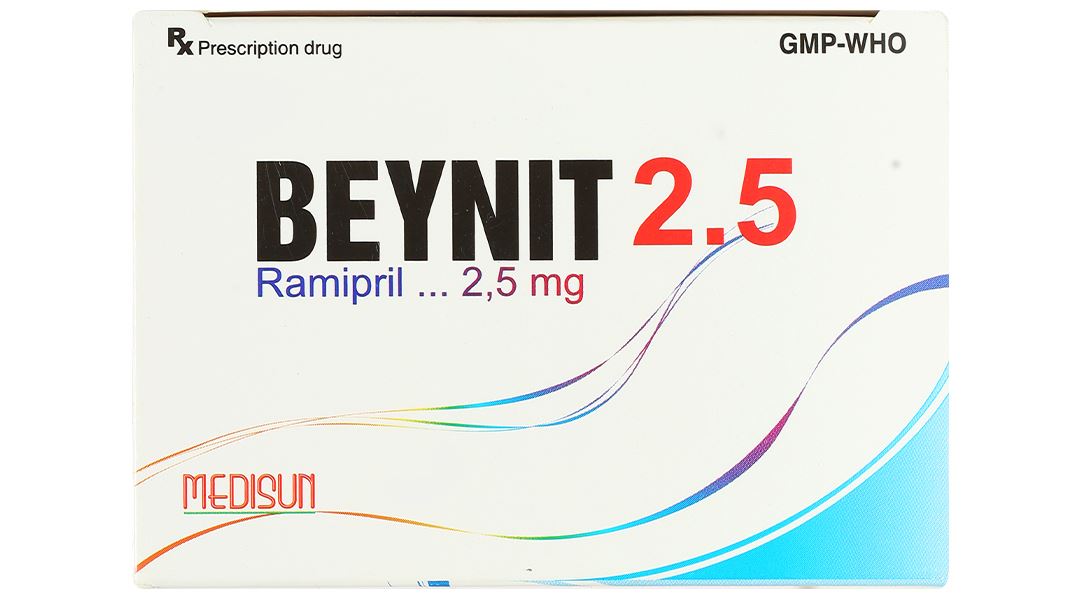 Beynit 2.5 điều trị tăng huyết áp, suy tim sung huyết (10 vỉ x 10 viên ...