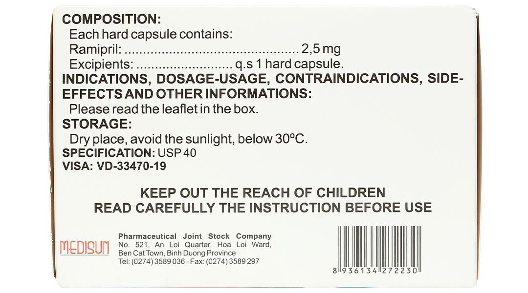 Beynit 2.5 điều trị tăng huyết áp, suy tim sung huyết (10 vỉ x 10 viên ...