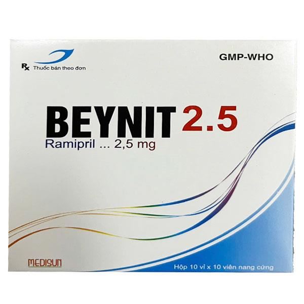 Beynit 2.5 điều trị tăng huyết áp, suy tim sung huyết (10 vỉ x 10 viên ...