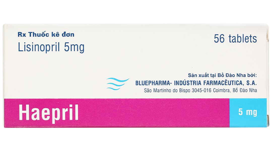 Haepril 5mg điều trị tăng huyết áp, suy tim, nhồi máu cơ tim cấp (4 vỉ ...
