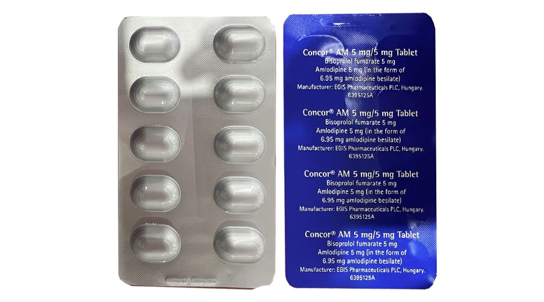 Concor AM 5mg/5mg điều trị tăng huyết áp (3 vỉ x 10 viên) - 02/2026 ...